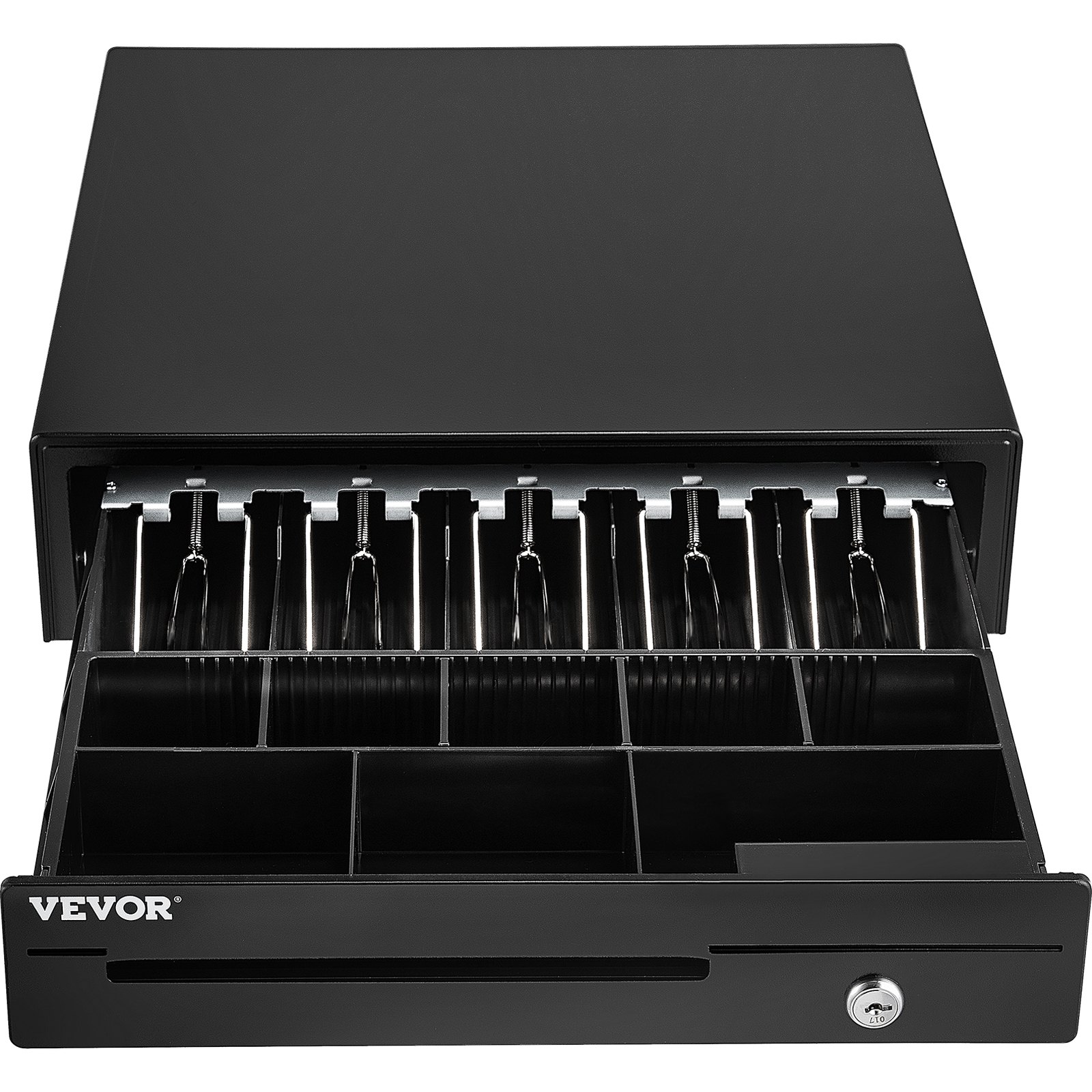 VEVOR Cash Register Drawer, 16" 12 V, for POS System with 5 Bill 8 Coin ...