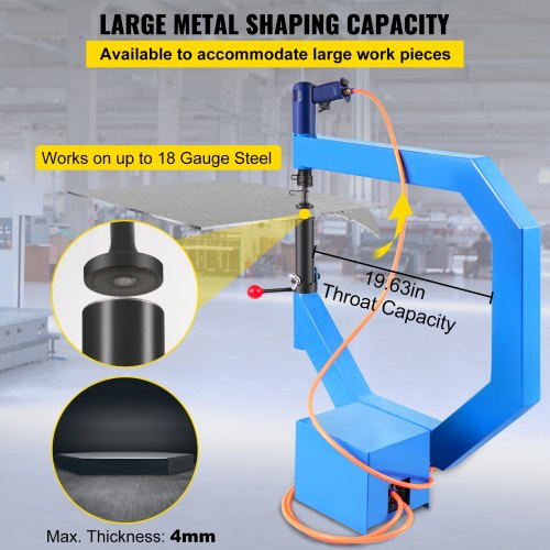 VEVOR Pneumatic Planishing Hammer, 19.63'' Throat Power Hammer ...