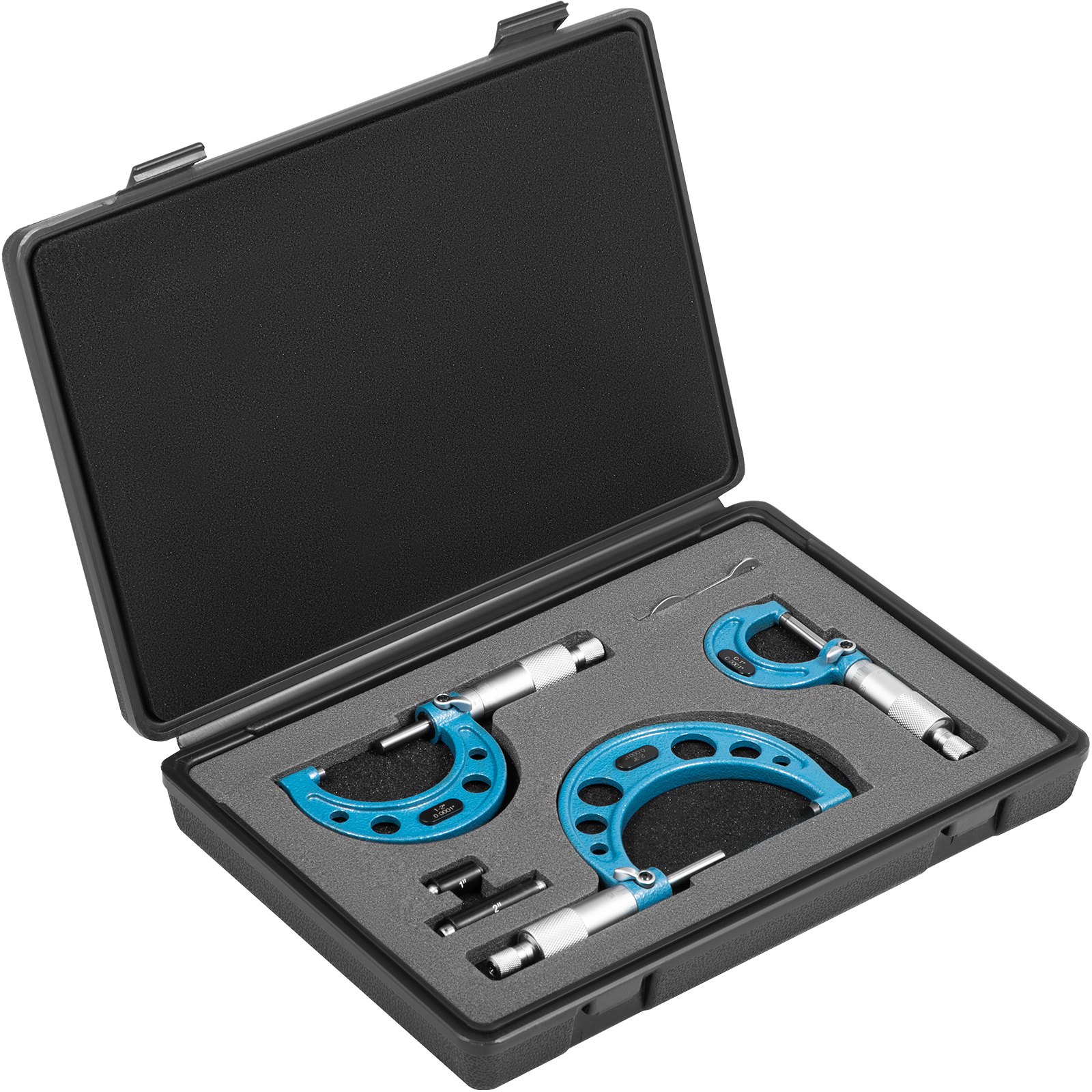 VEVOR Outside Micrometer Set, 0-3" Machinist Micrometer, 0.0001 ...