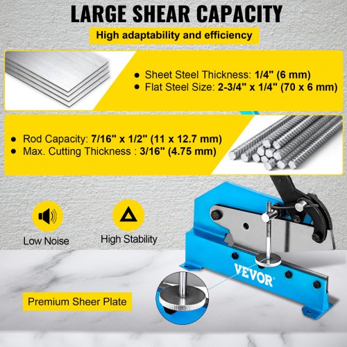 12" Manual Hand Shear Shearer Sheet Metal Steel Cutter | VEVOR US