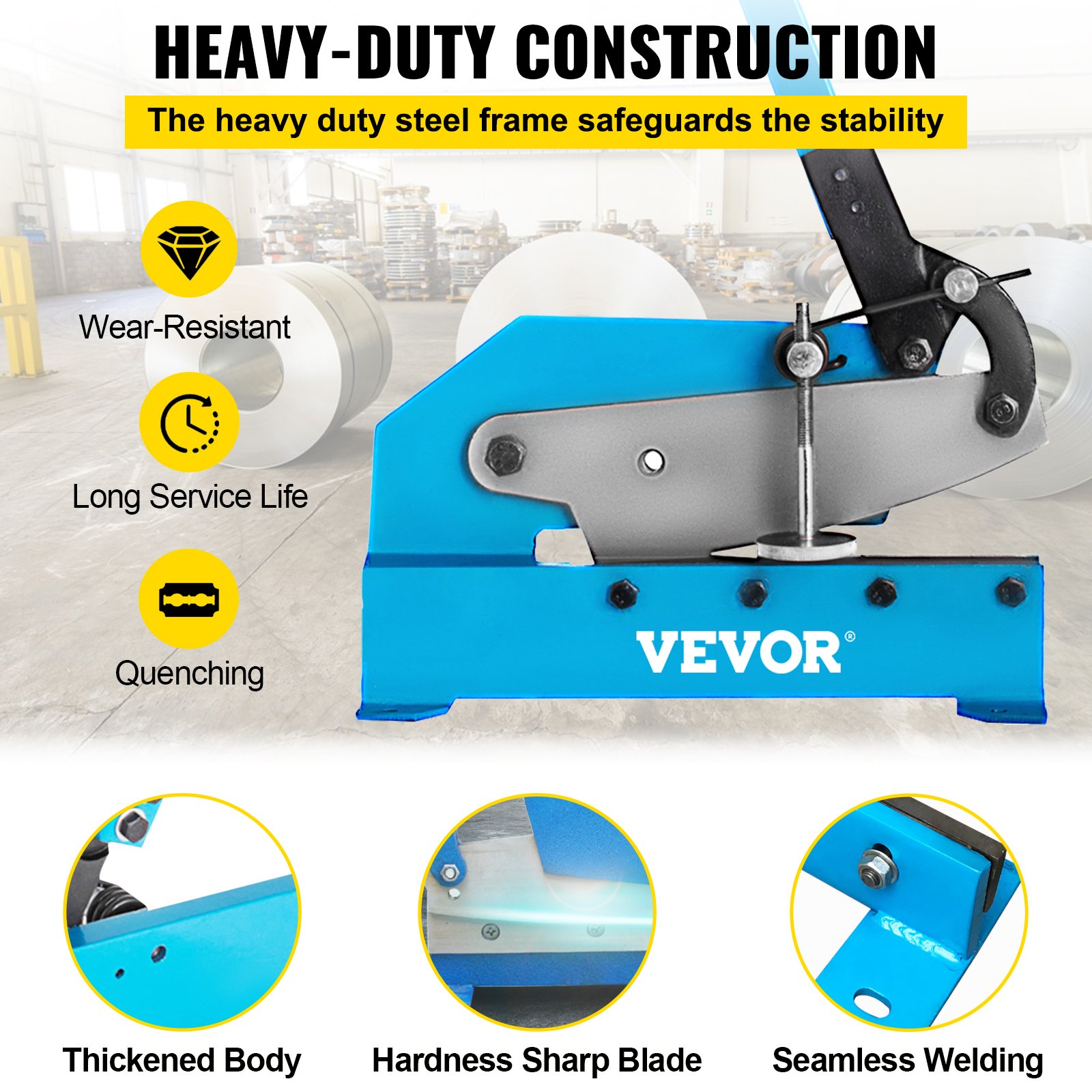 12" Manual Hand Shear Shearer Sheet Metal Steel Cutter | VEVOR US
