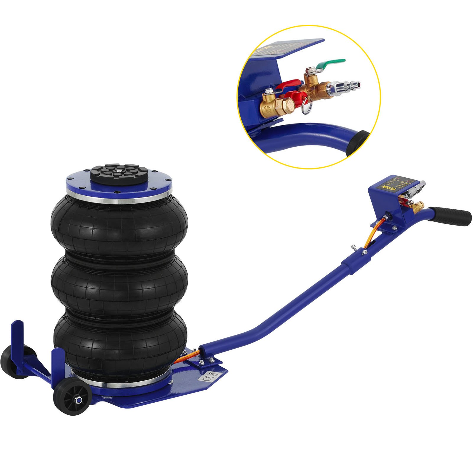 Macaco pneumático para carro VEVOR Saco triplo Macaco pneumático 6600 ...