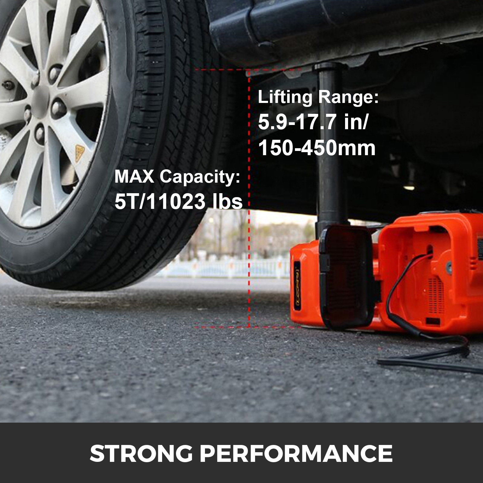 Electric Car Jack Automatic Car Jack 12V DC 5T(11023lb) with Tire ...