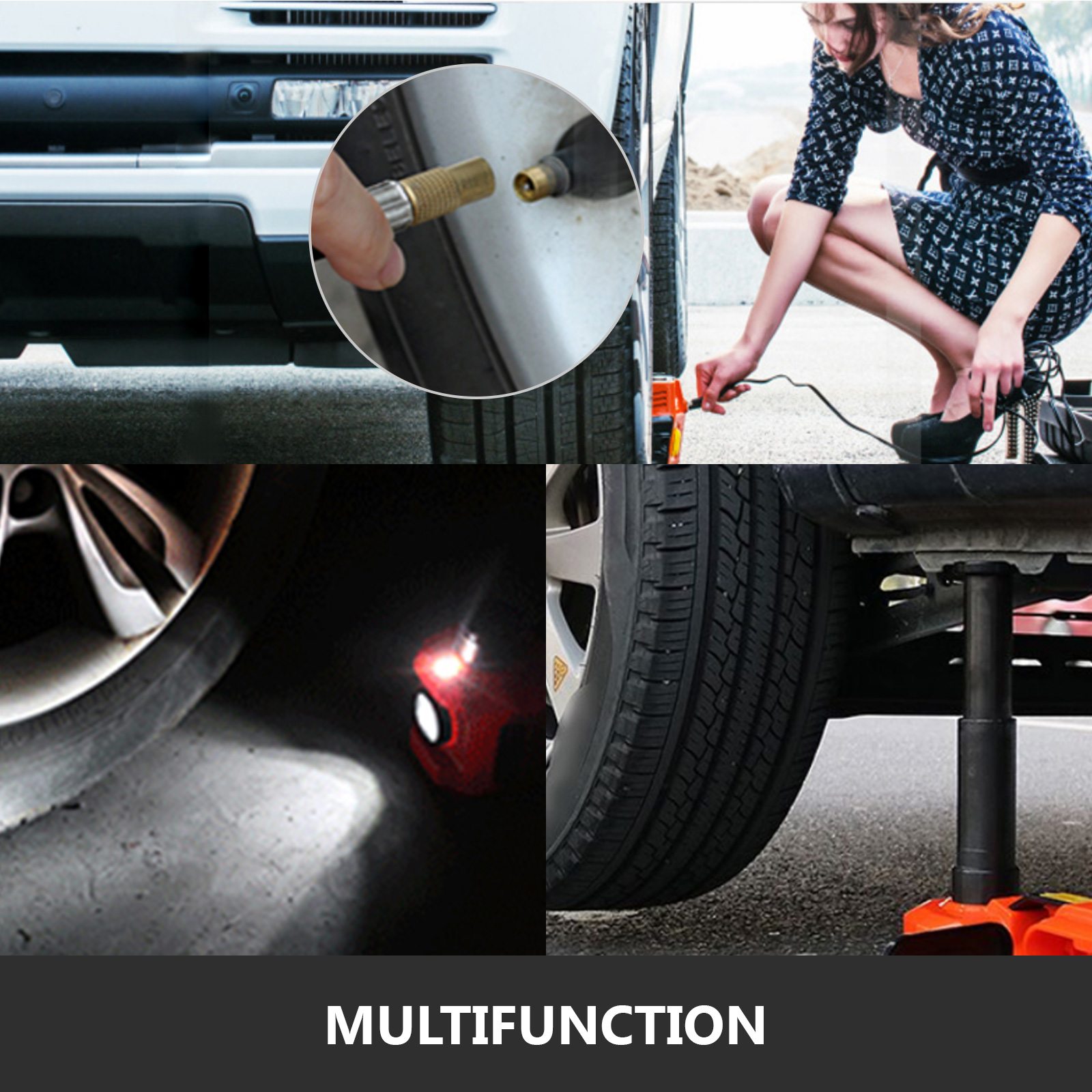 Electric Car Jack Automatic Car Jack 12V DC 5T(11023lb) with Tire ...