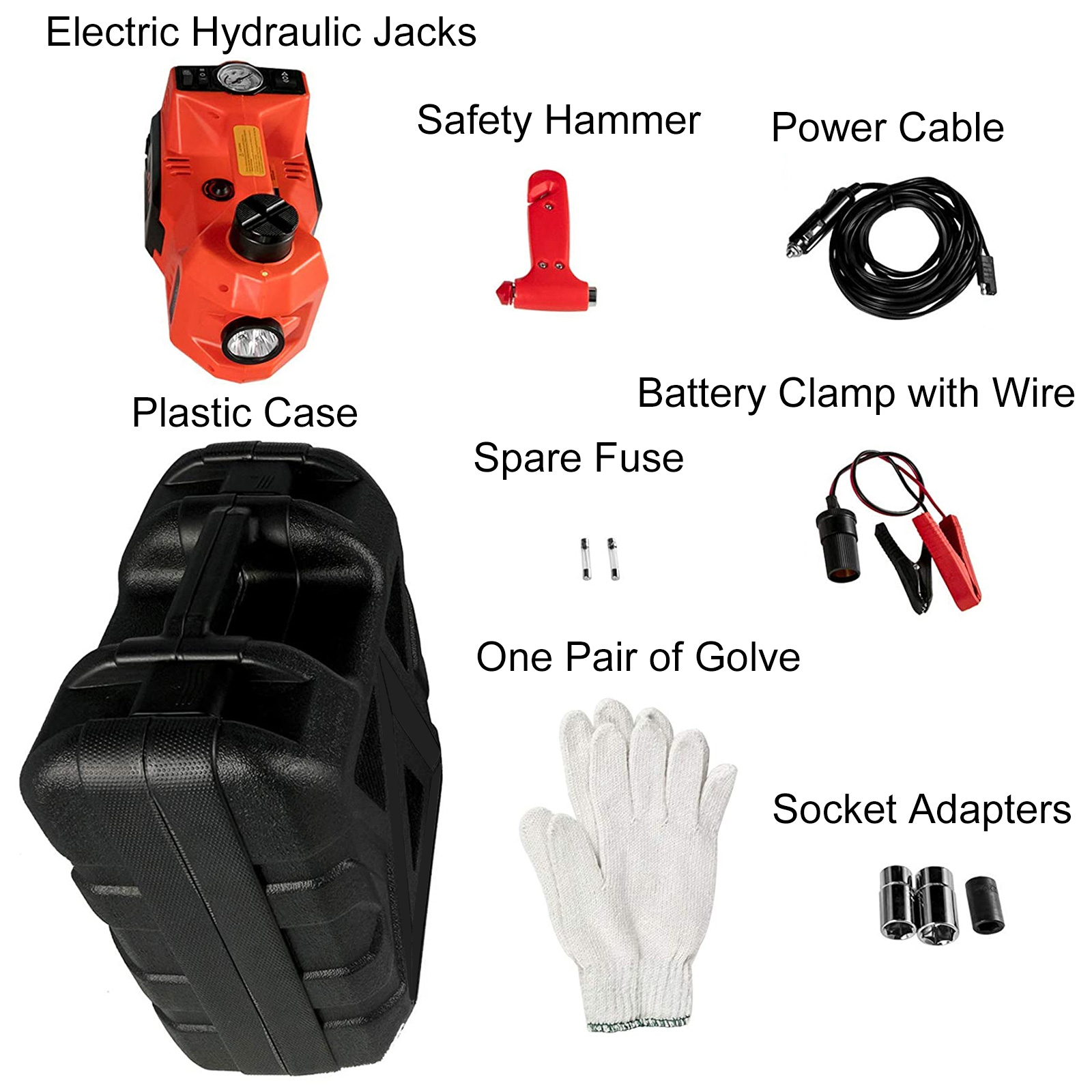 Electric Car Jack Automatic Car Jack 12V DC 5T(11023lb) with Tire ...