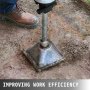 VEVOR 6x6 Compactor Plate 1-1/8 inch Jack Hammer with Electric Chisel ...