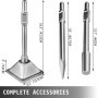 VEVOR 6x6 Compactor Plate 1-1/8 inch Jack Hammer with Electric Chisel ...