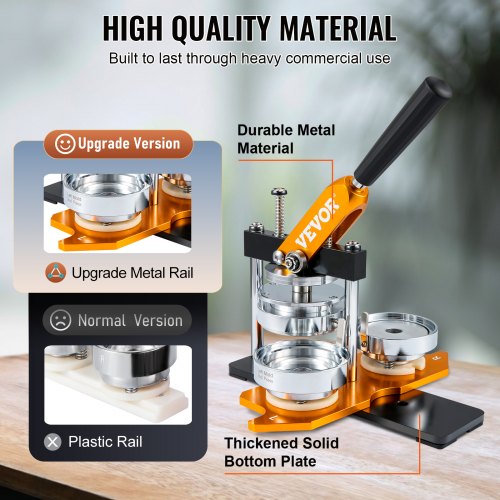 VEVOR Button Maker Machine, 75 mm (3 inch) Badge Punch Press Kit ...