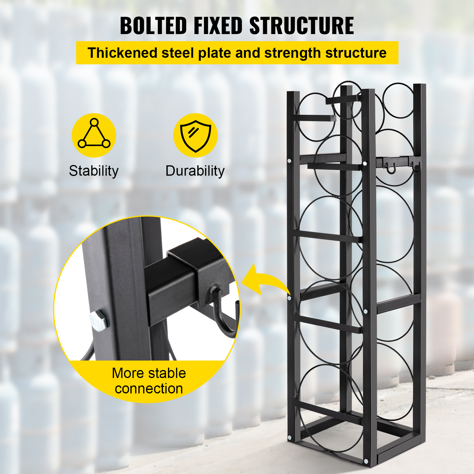 Refrigerant Tank Rackcylinder Tank Rackwith 3-30lb And 3 Small Bottles ...