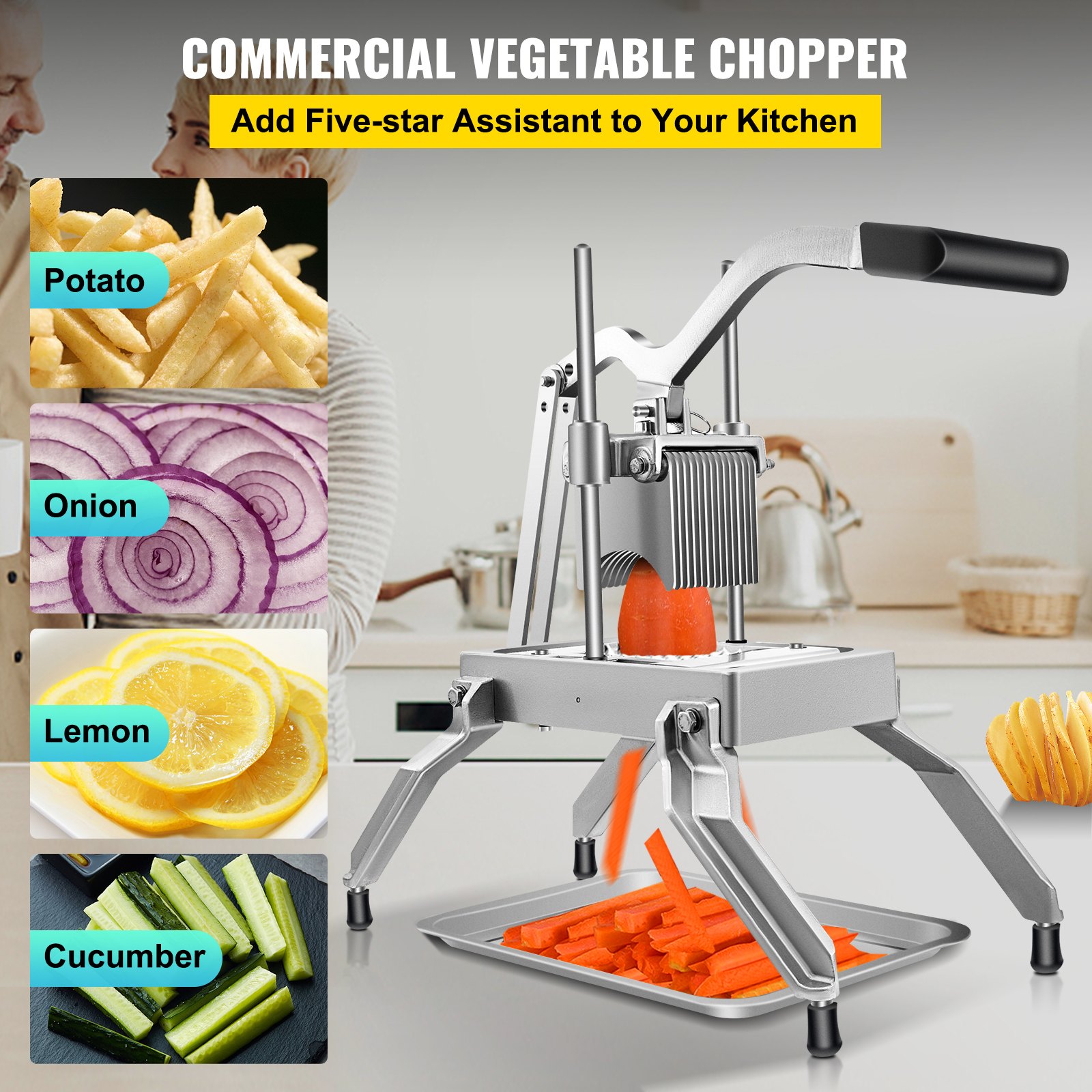 3/16" Multipurpose Slicer Onion Quick Slicer Stainless Steel Blade with ...