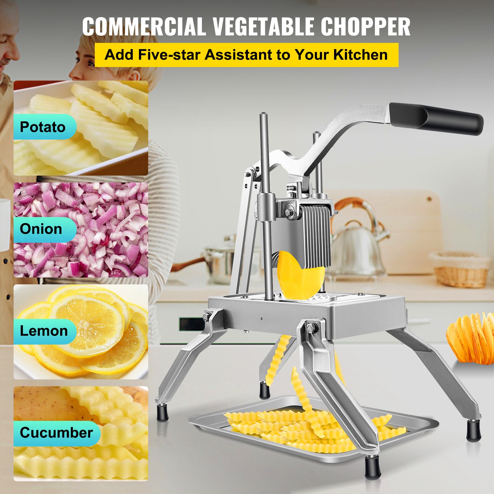 3/8" Multipurpose Slicer Onion Quick Slicer Stainless Steel Blade with ...