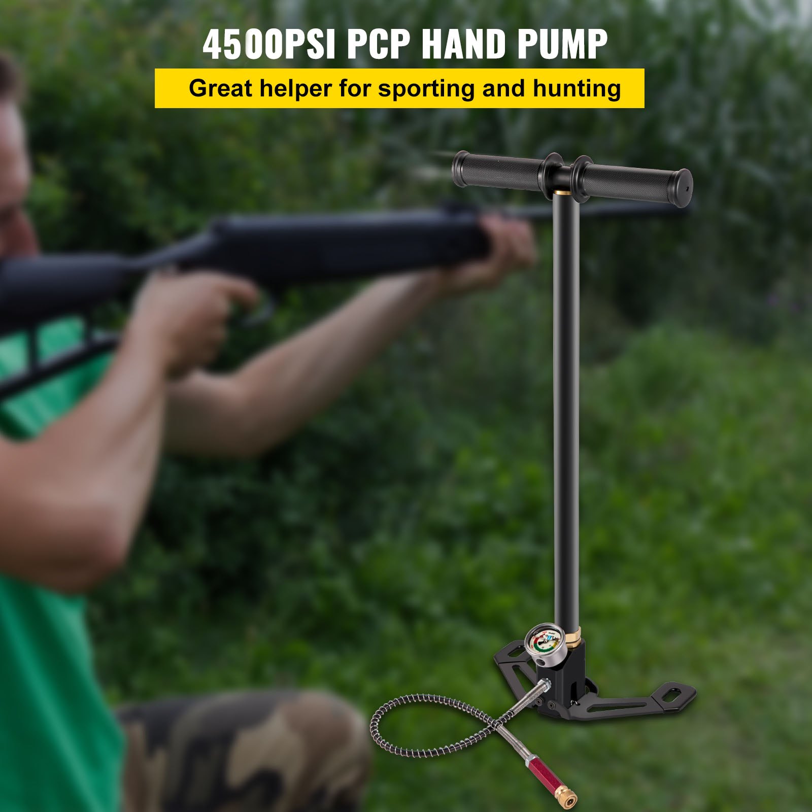 VEVOR PCP Air Pump, 3 Stage PCP Hand Pump, 4500psi High Pressure Air ...