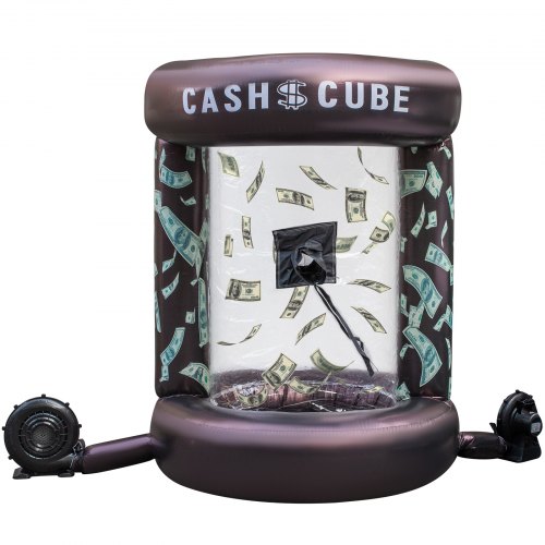 VEVOR Inflatable Cash Cube with Two Blowers Inflatable Cash Cube Booth ...
