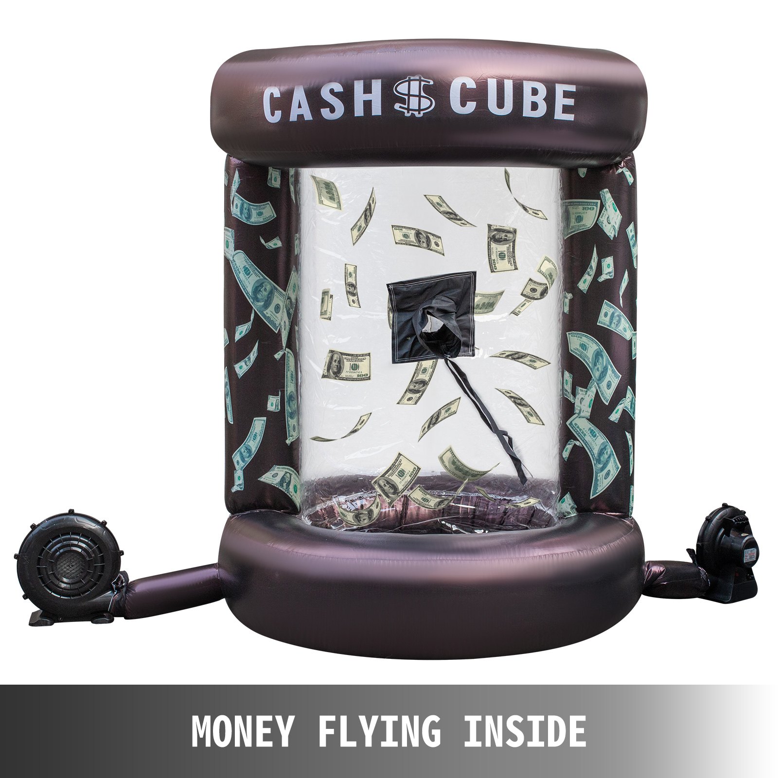 VEVOR Inflatable Cash Cube with Two Blowers Inflatable Cash Cube Booth ...
