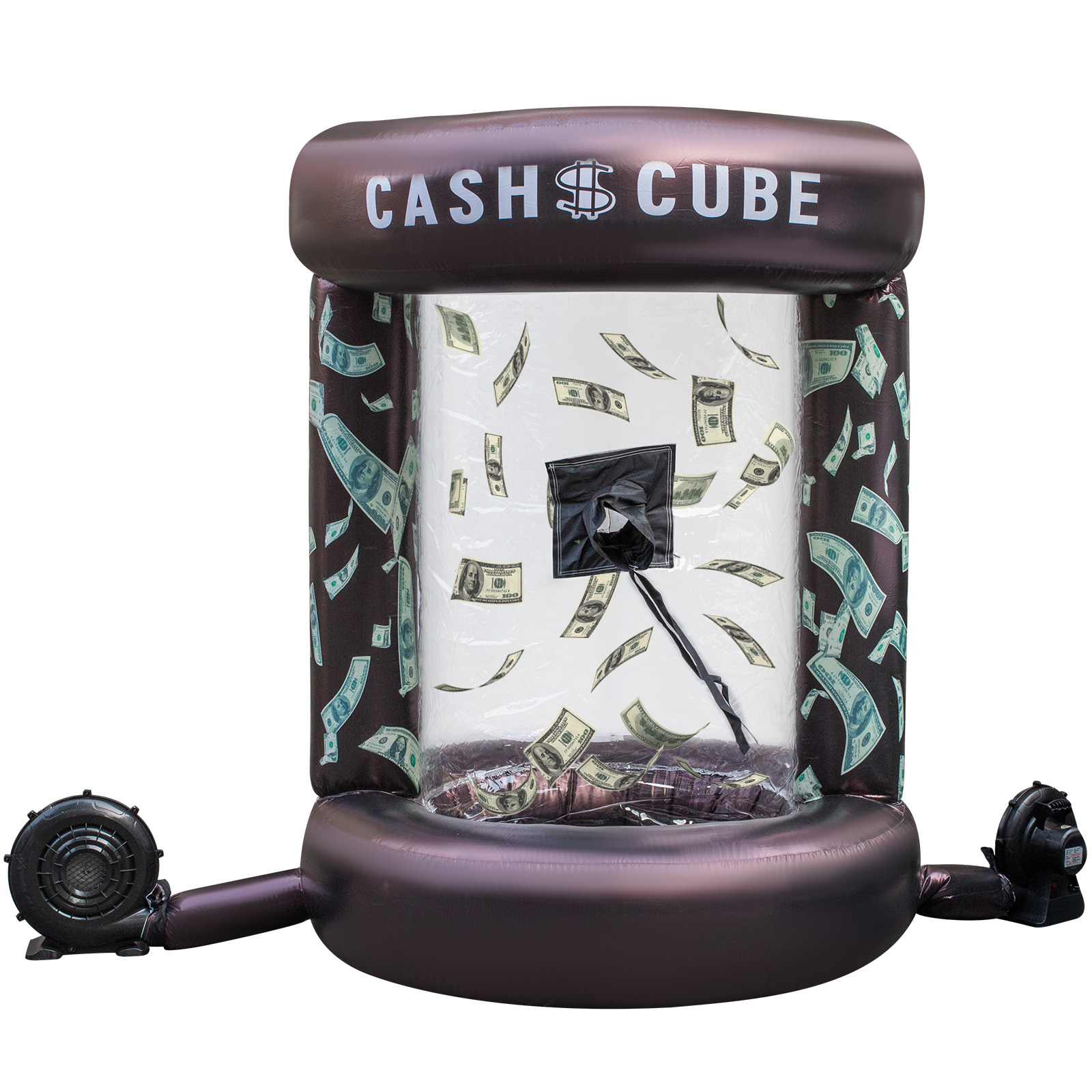 Inflatable Cash Cube Inflatable Cash Cube Booth Black with Blowers ...