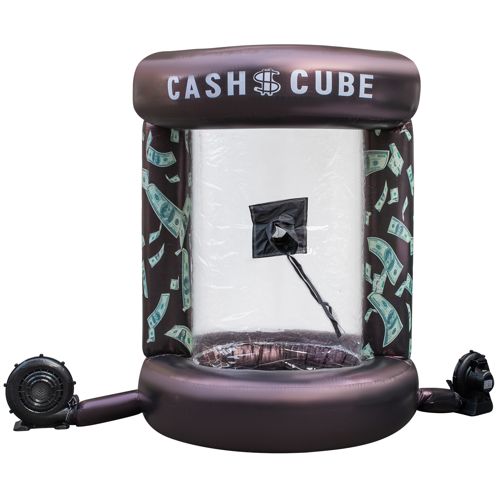 Inflatable Cash Cube Inflatable Cash Cube Booth Black with Blowers ...