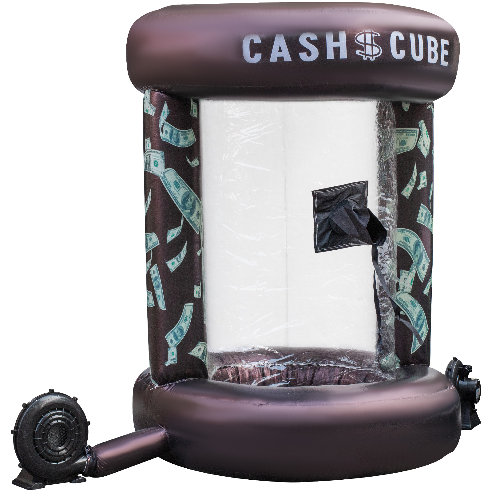 Inflatable Cash Cube Inflatable Cash Cube Booth Black with Blowers ...