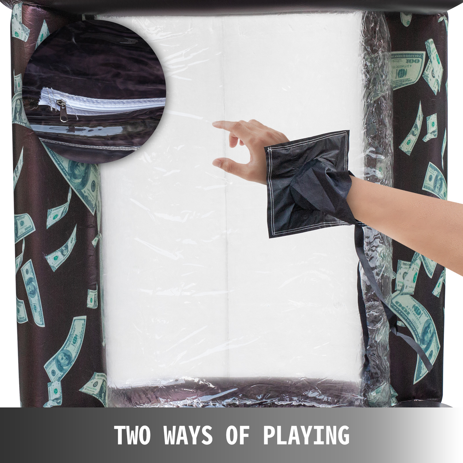 Inflatable Cash Cube Inflatable Cash Cube Booth Black with Blowers ...