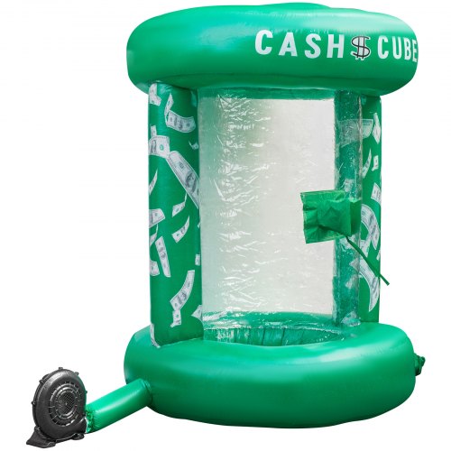 Inflatable Cash Cube Inflatable Cash Cube Booth Green with Blowers ...