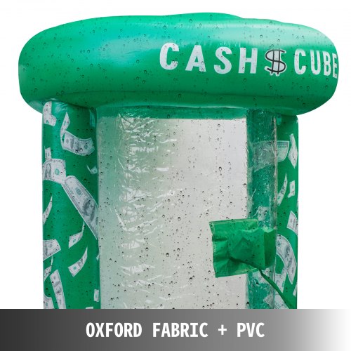 Inflatable Cash Cube Inflatable Cash Cube Booth Green with Blowers ...