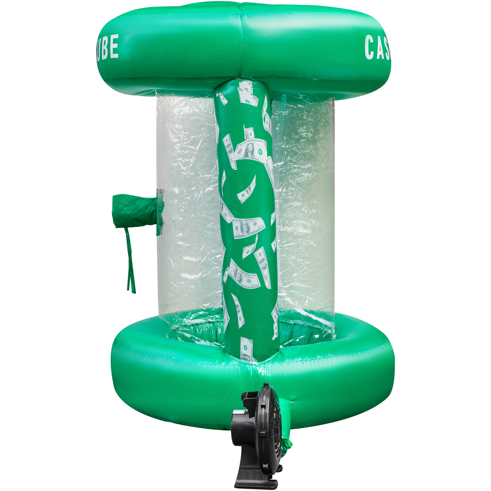 Inflatable Cash Cube Inflatable Cash Cube Booth Green with Blowers ...