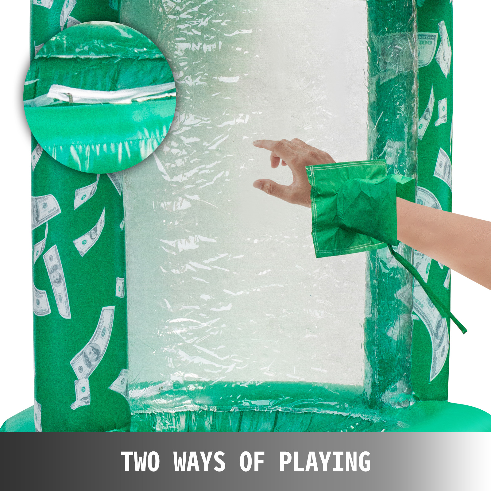 Inflatable Cash Cube Inflatable Cash Cube Booth Green with Blowers ...
