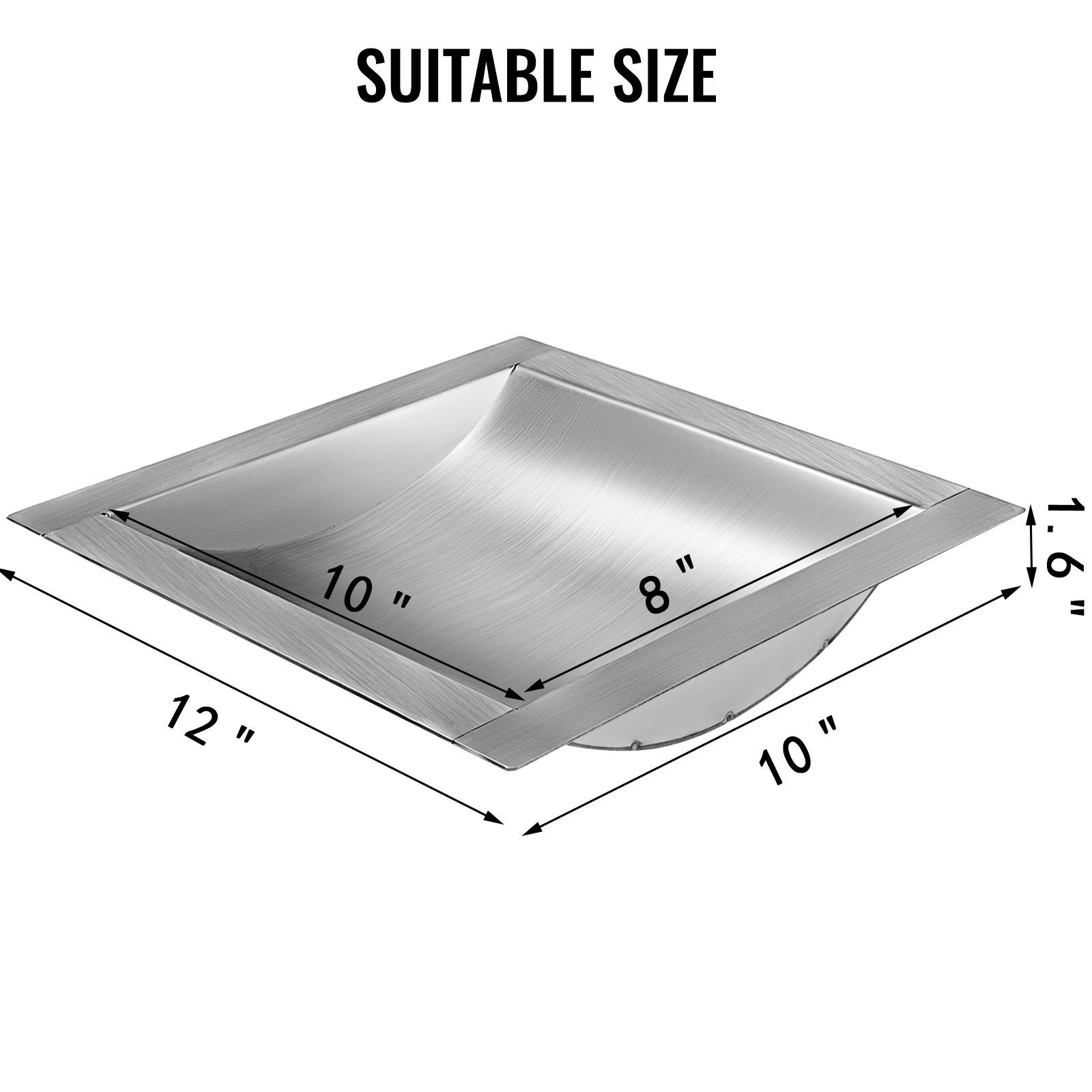VEVOR Coin Banknote Counter Tray Window 30*25cm Stainless Steel Cash ...