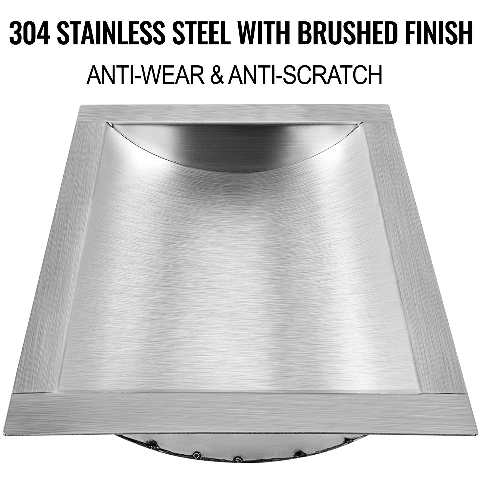 VEVOR 304 Stainless Steel Drop-in Deal Tray 16" Deep x 10" Wide x 1.6 ...