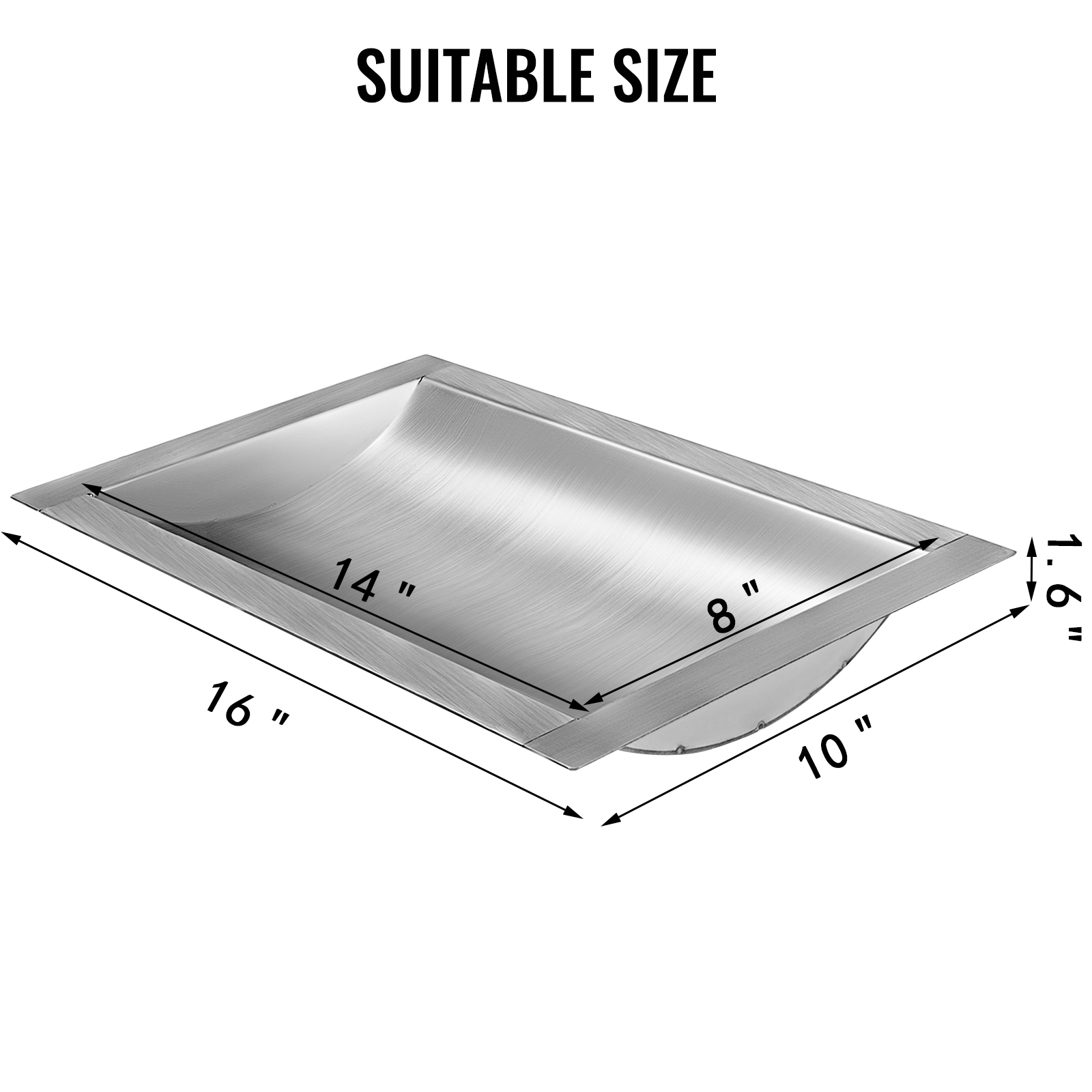 Cash Window Drop-in Deal Tray 16 (l) X10 (w) 304 Brushed Finish ...