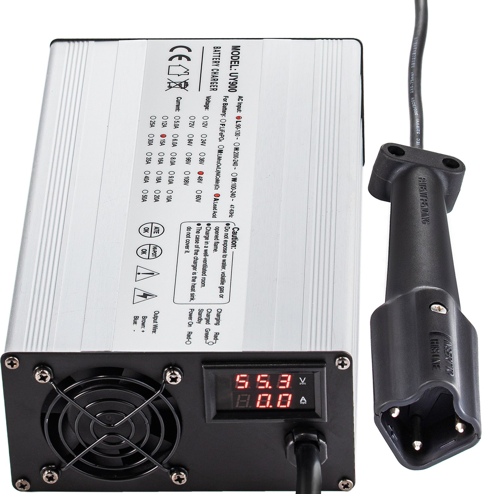 VEVOR 48 Volt 15 Amp Golf Cart Battery Charger with G29 Drive/LED Club ...