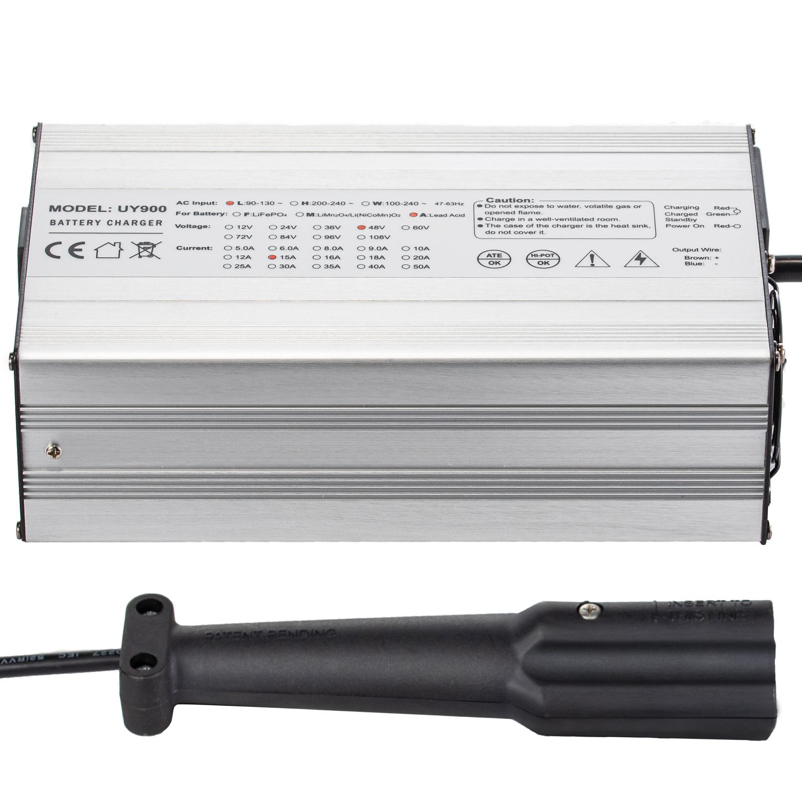 VEVOR 48 Volt 15 Amp Golf Cart Battery Charger with G29 Drive/LED Club ...