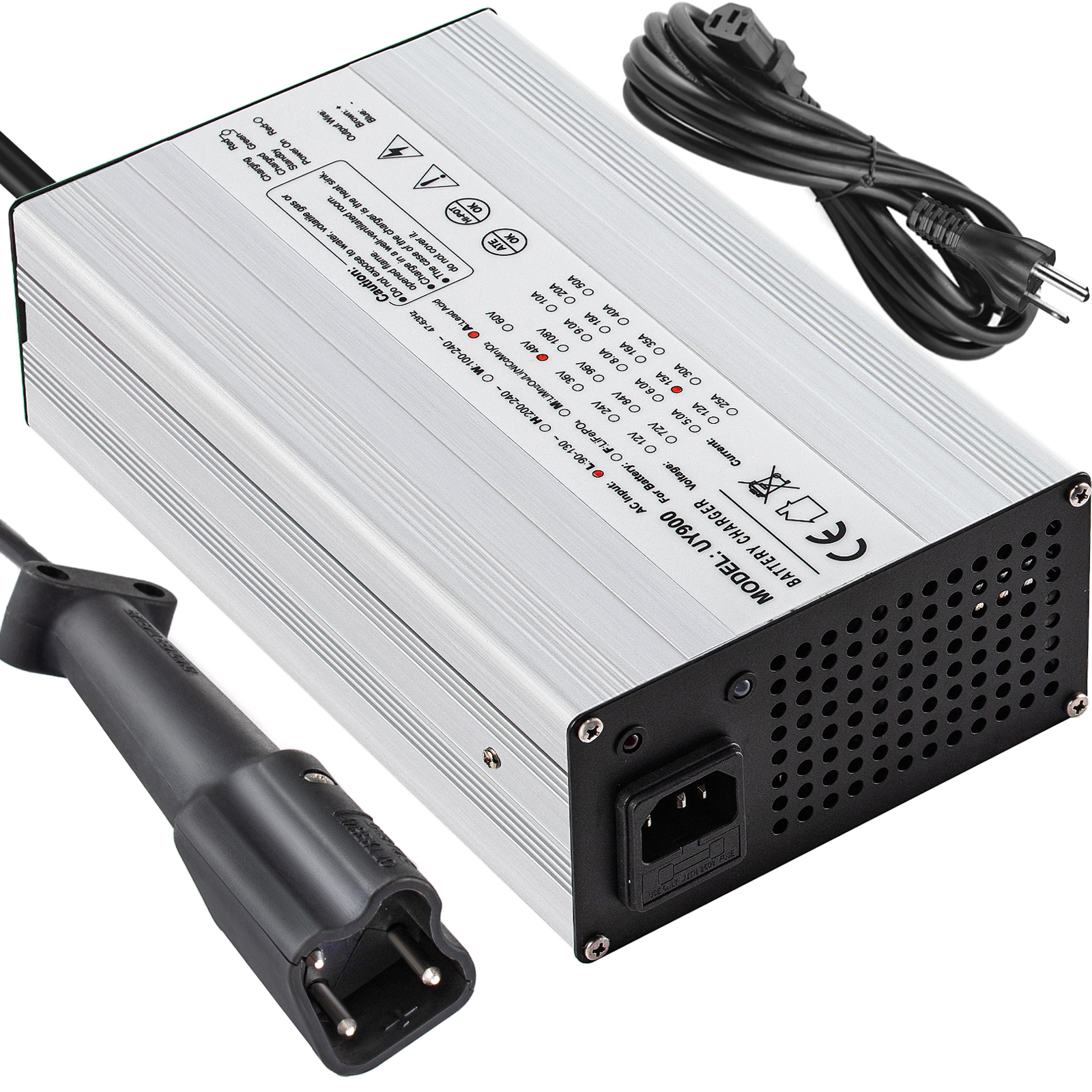 VEVOR 48 Volt 15 Amp Golf Cart Battery Charger with G29 Drive/LED Club ...