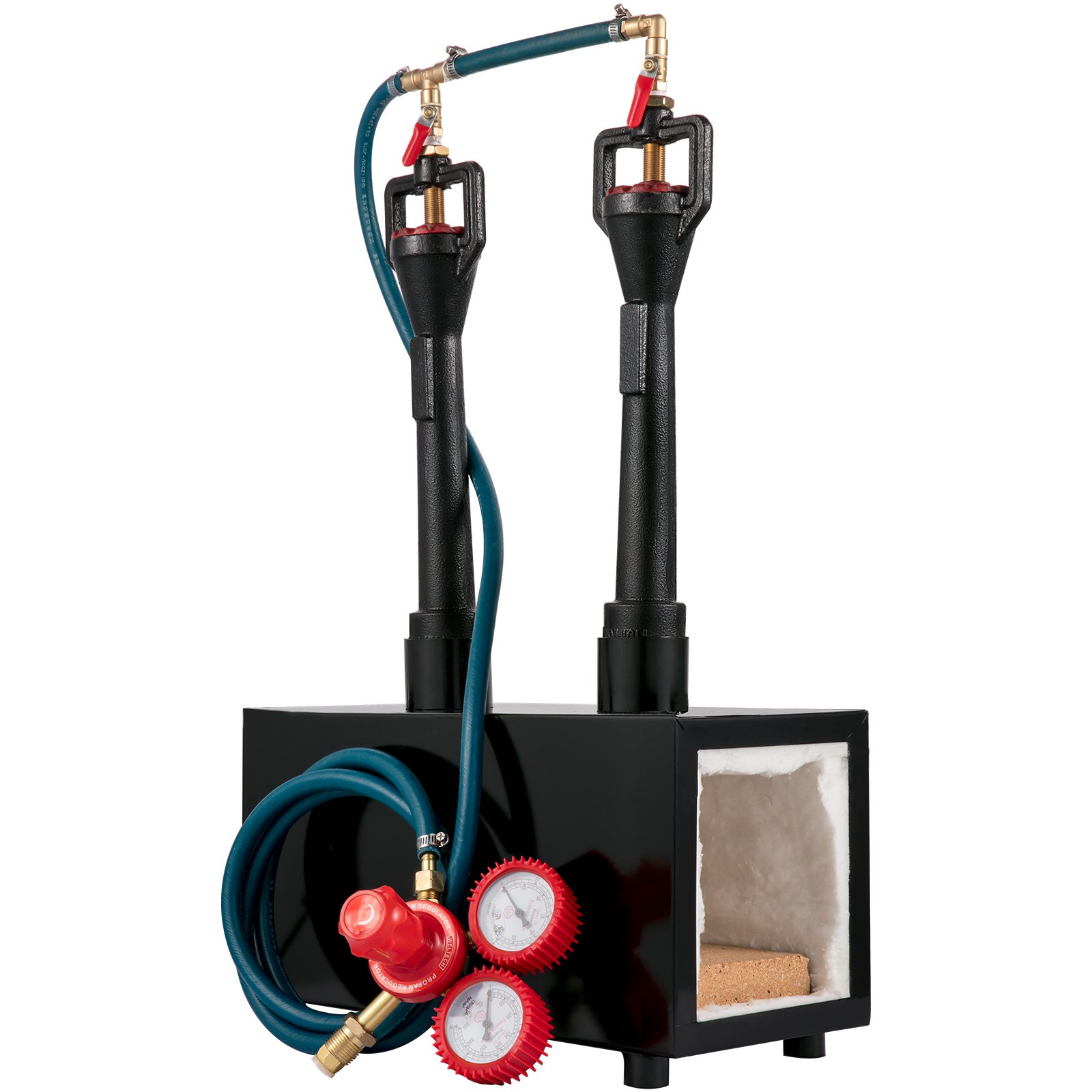 VEVOR Propane Knife Forge, Blacksmithing Forge with Dual Burners ...