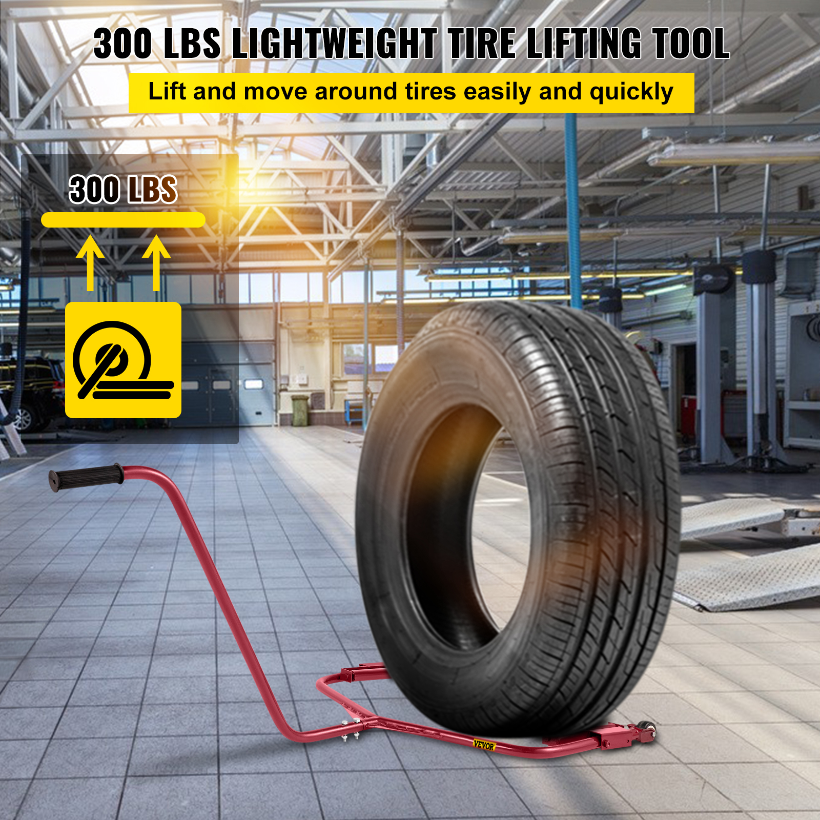 Tire Dolly Wheel Dolly 300 Lbs Capacity Truck Tire Wheel Dolly Heavy ...