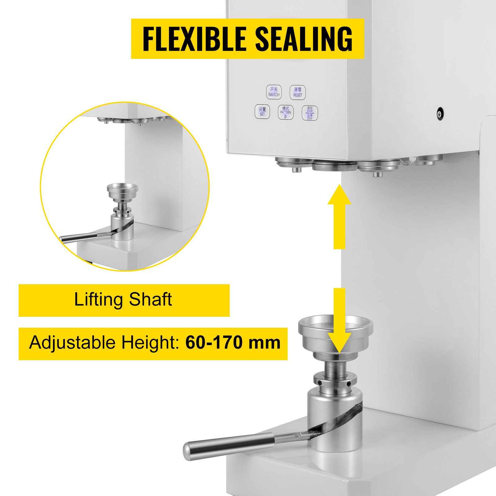 VEVOR Can Seamer, 2.2 inch/56 mm Diameter Sealing, Semi Automatic Tin ...