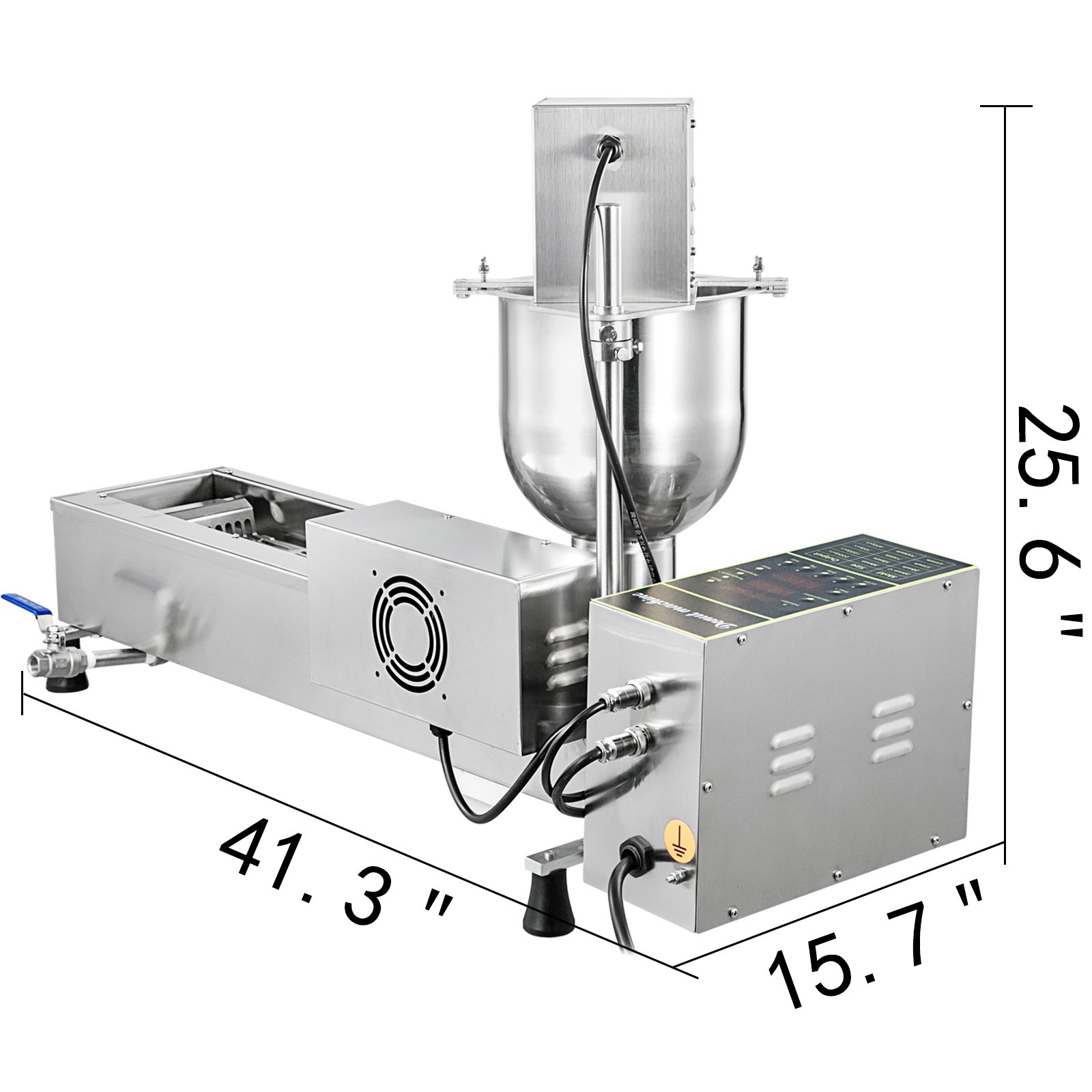 VEVOR 110V Commercial Silver Automatic Donut Making Machine, Single Row ...