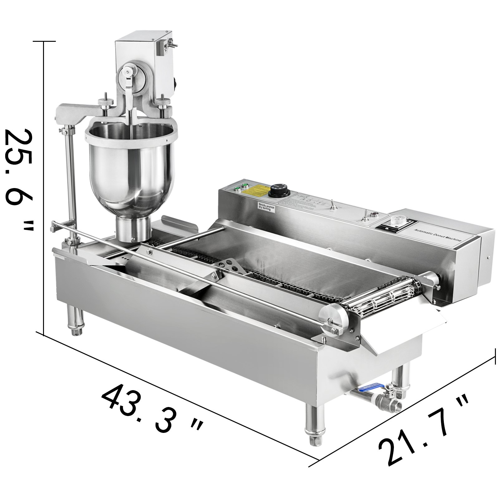 VEVOR Commercial Automatic Donut Making Machine 2 Rows Auto Doughnut ...