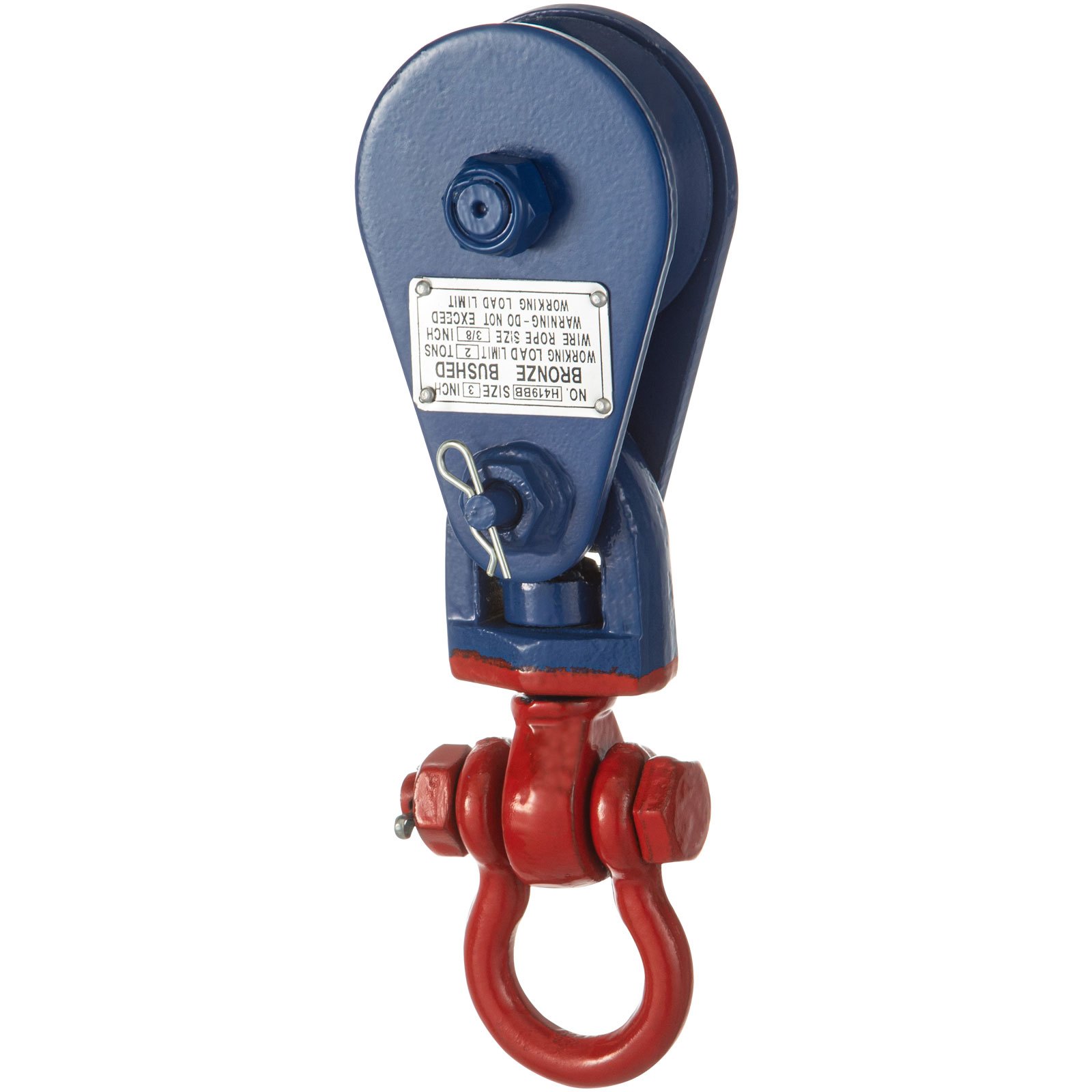 VEVOR 2ton Snatch Block with Chain, 4400 lbs Capacity Snatch Rigging ...