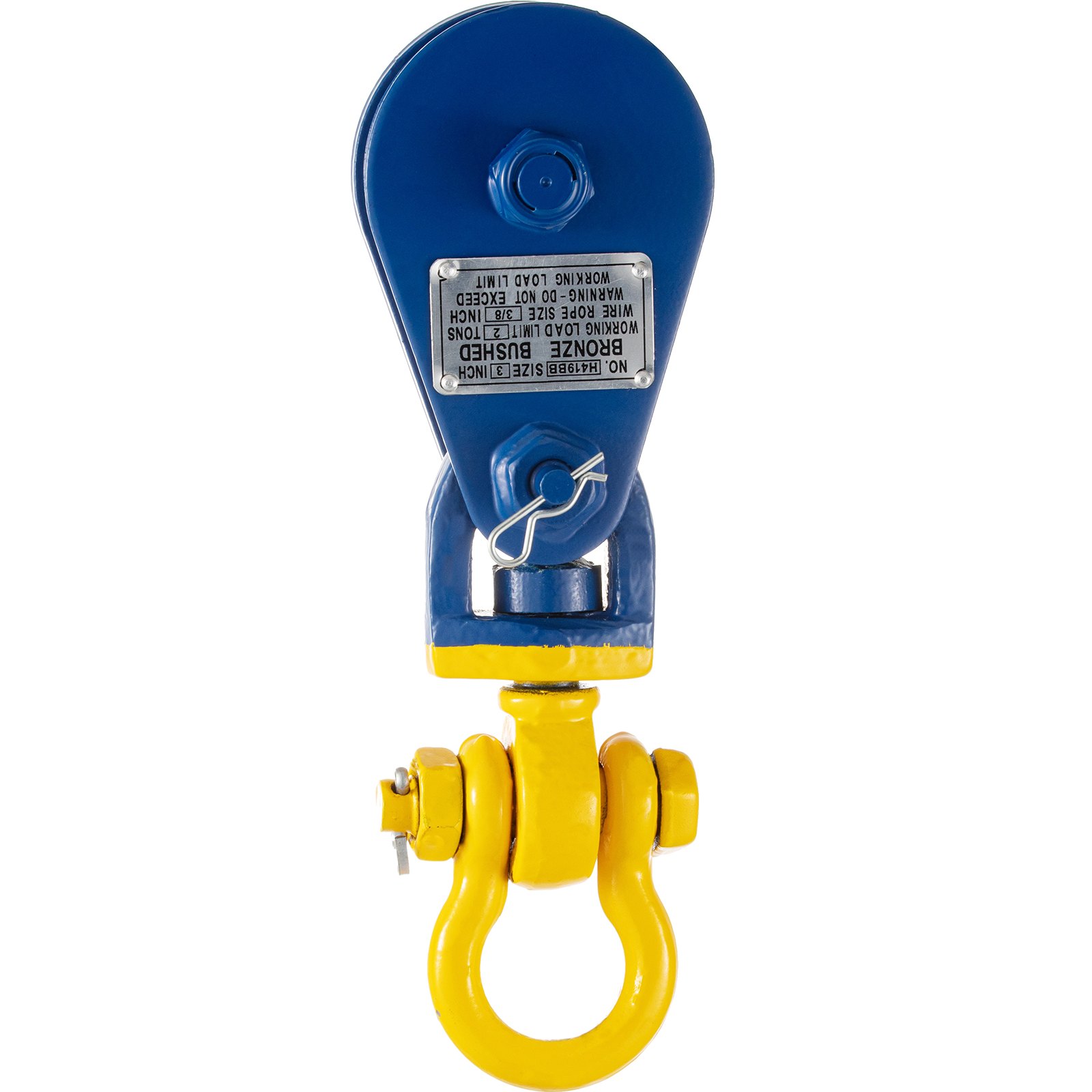 VEVOR 2ton Snatch Block with Chain, 4400 lbs Capacity Snatch Rigging ...
