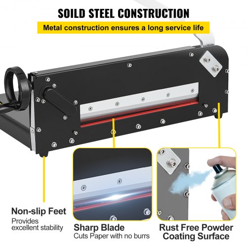 12" Width Manual Stack Paper Trimmer A4 Paper Cutter W/ Clamp & Safe ...