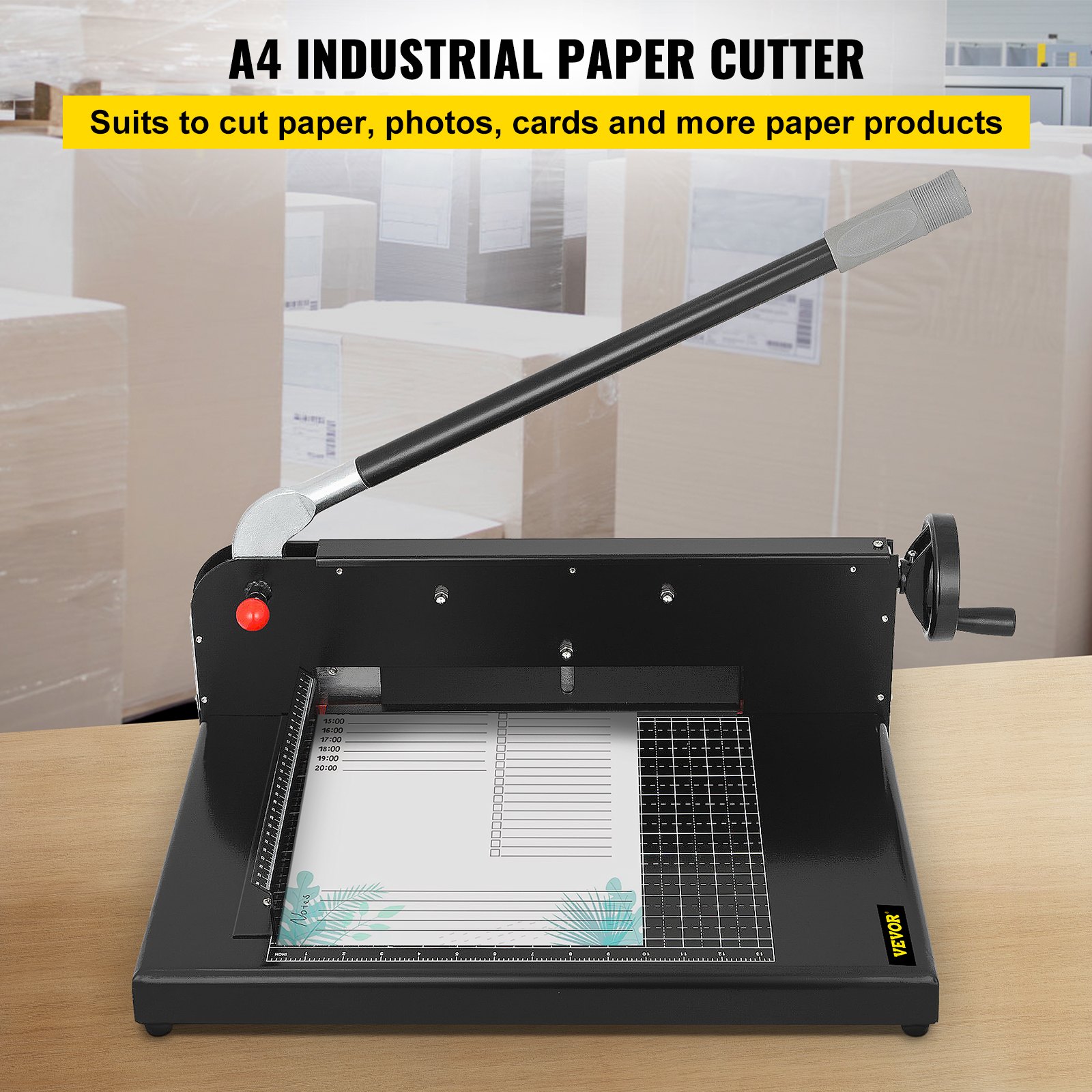 12" Width Manual Stack Paper Trimmer A4 Paper Cutter W/ Clamp & Safe ...