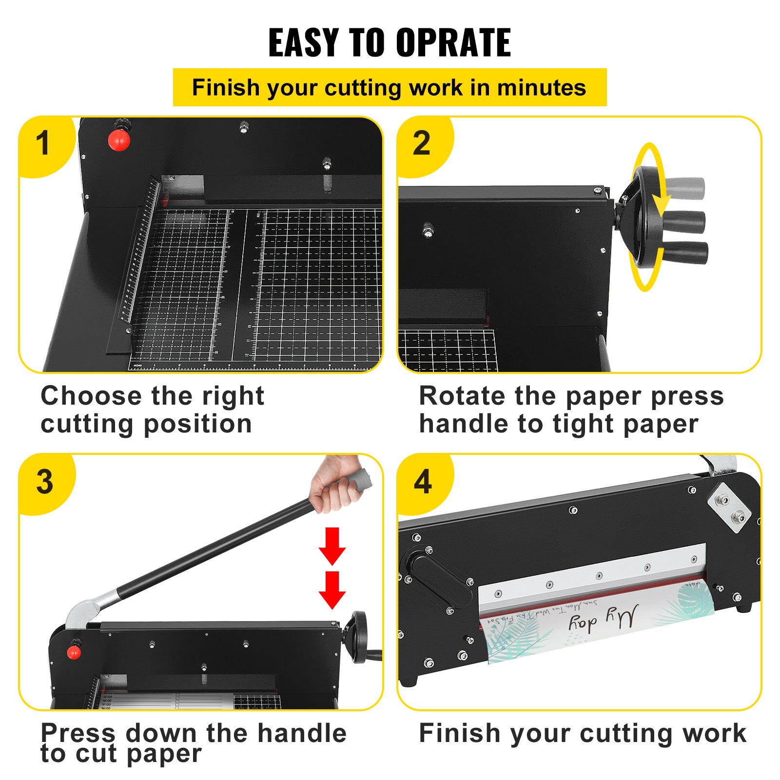 VEVOR Paper Cutter 12Inch A4 Commercial Heavy Duty Paper Cutter 300 ...