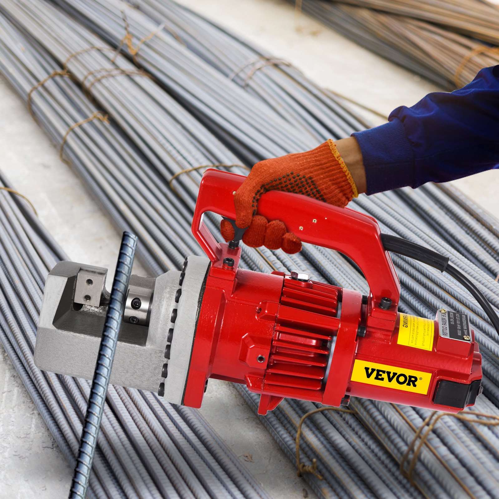 VEVOR Electric Hydraulic Rebar Cutter, 1250W Portable Electric Rebar ...
