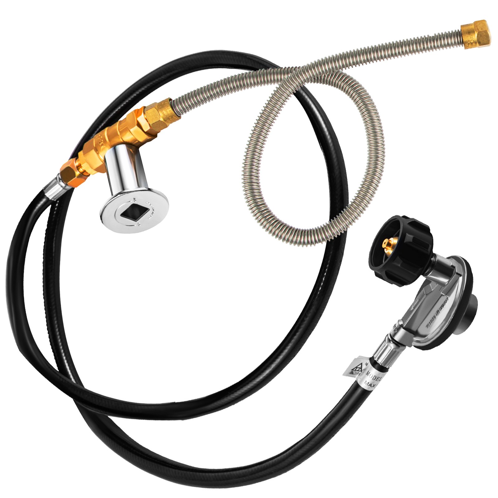 VEVOR Fire Pit Installation Kit, 90K BTU Max Propane Fire Pit Hose Kit ...