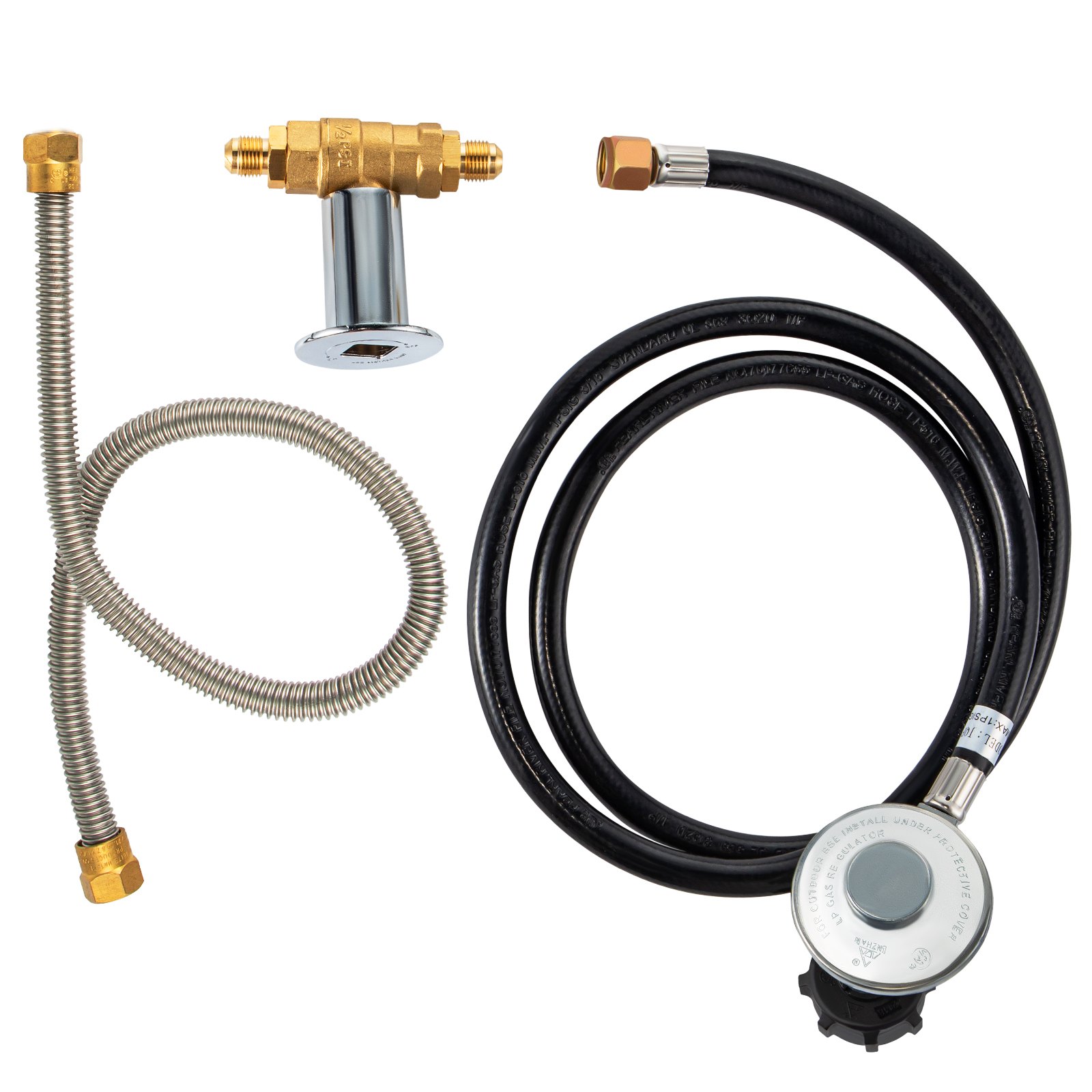 VEVOR Fire Pit Installation Kit, 90K BTU Max Propane Fire Pit Hose Kit ...
