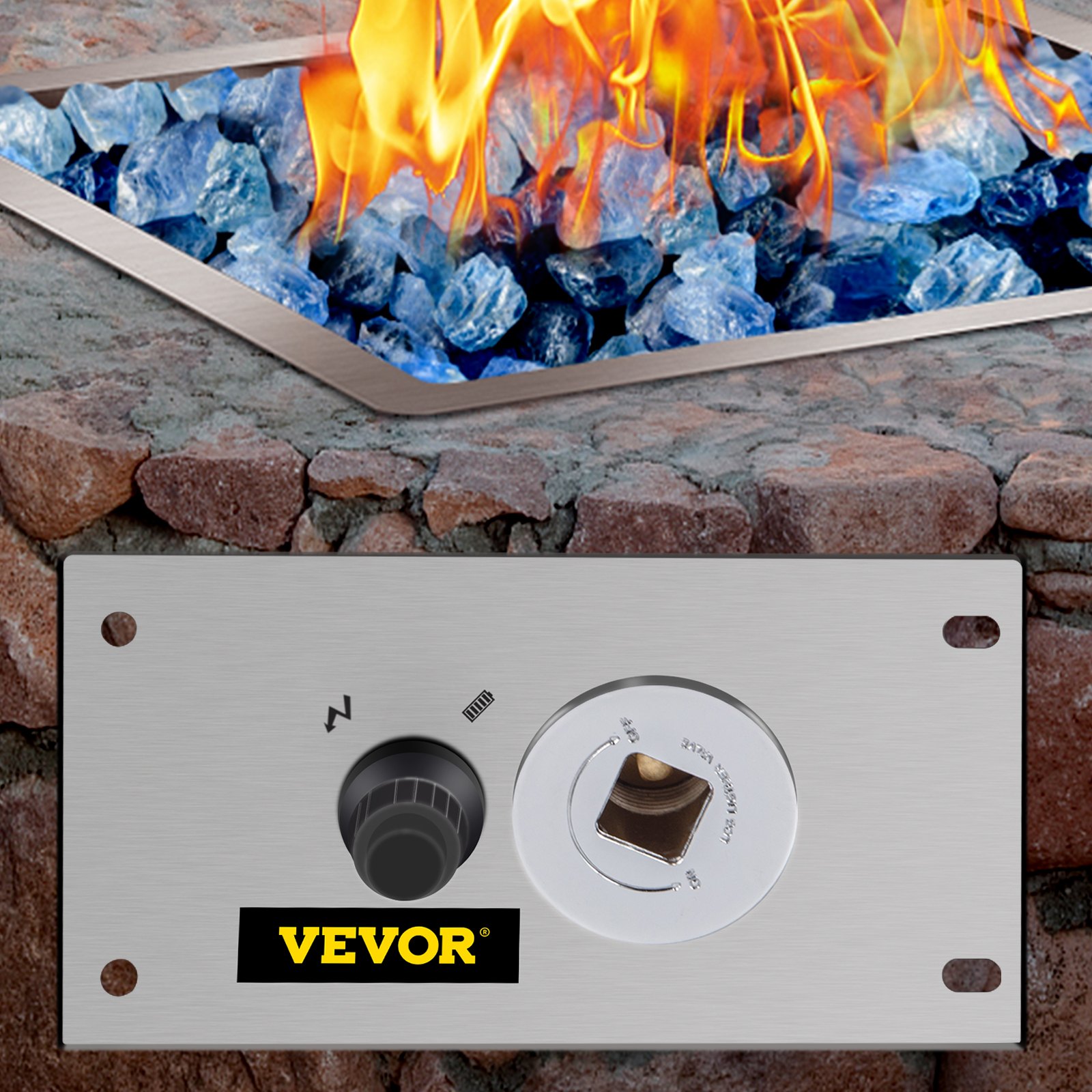 VEVOR Fire Pit Gas Burner Spark Ignition Kit, 300K BTU Fire Pit ...
