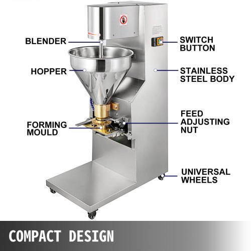 VEVOR Commercial Meatball Forming Machine, 280 PCs/min Meatball Maker ...