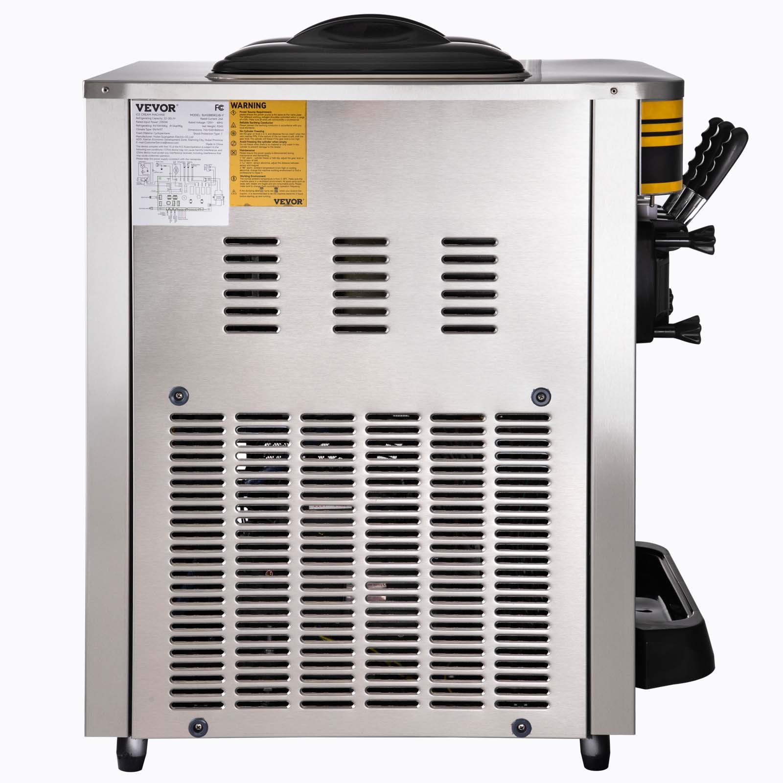 VEVOR VEVOR Commercial Ice Cream Maker, 22-30L/H Yield, 2350W ...