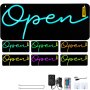 VEVOR LED Open Sign, 22" x 9" Neon Open Sign for Business, Multiple ...
