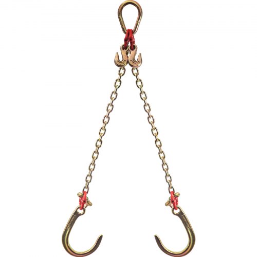VEVOR J Hook Chain, 5/16 in x 2 ft Tow Chain Bridle, Grade 80 J Hook ...